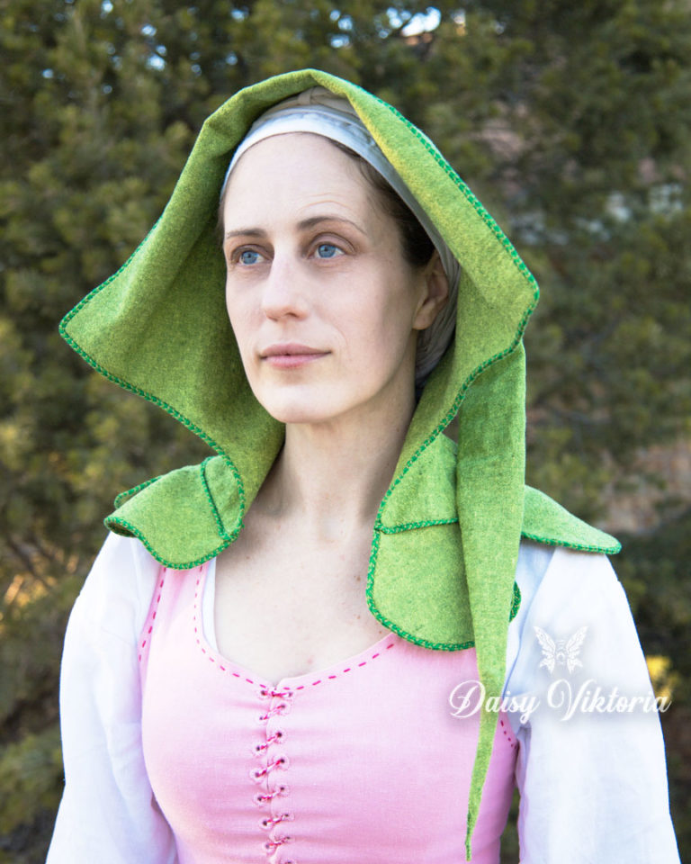 Medieval Open Hood PDF Pattern and Tutorial - Size MEDIUM - Daisy Viktoria