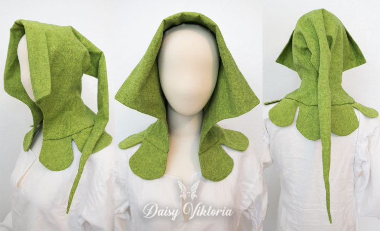 Medieval Open Hood PDF Pattern and Tutorial - Size MEDIUM - Daisy Viktoria