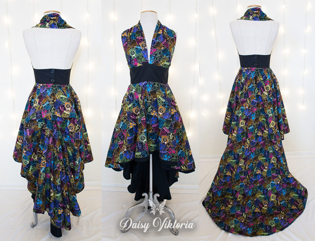 Halter Dress With Bustled Train and Pockets - PDF Pattern and Sewing ...
