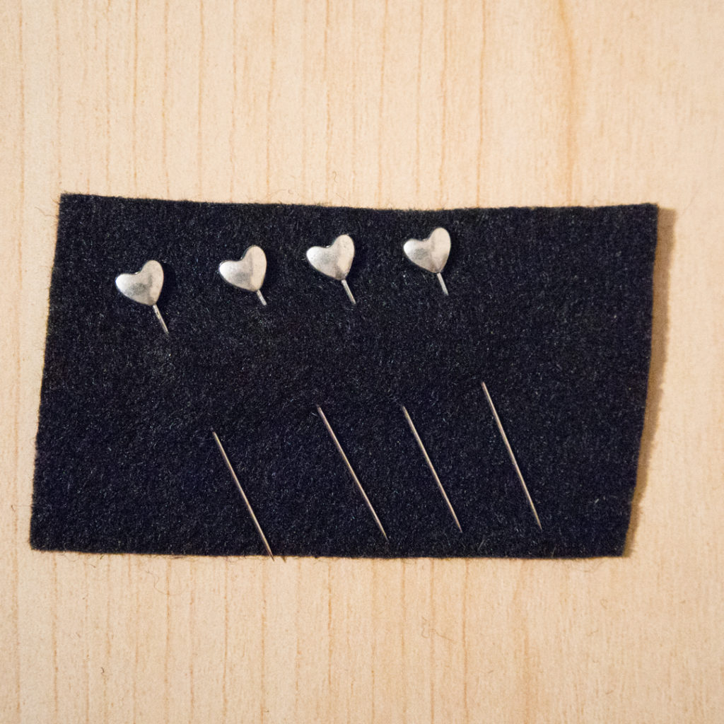Medieval Veil or Dress Pins - Silver Hearts Design - Daisy Viktoria